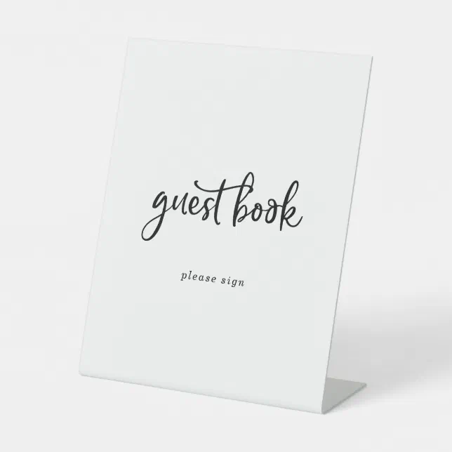 Rustic Script Guest Book Sign | Zazzle