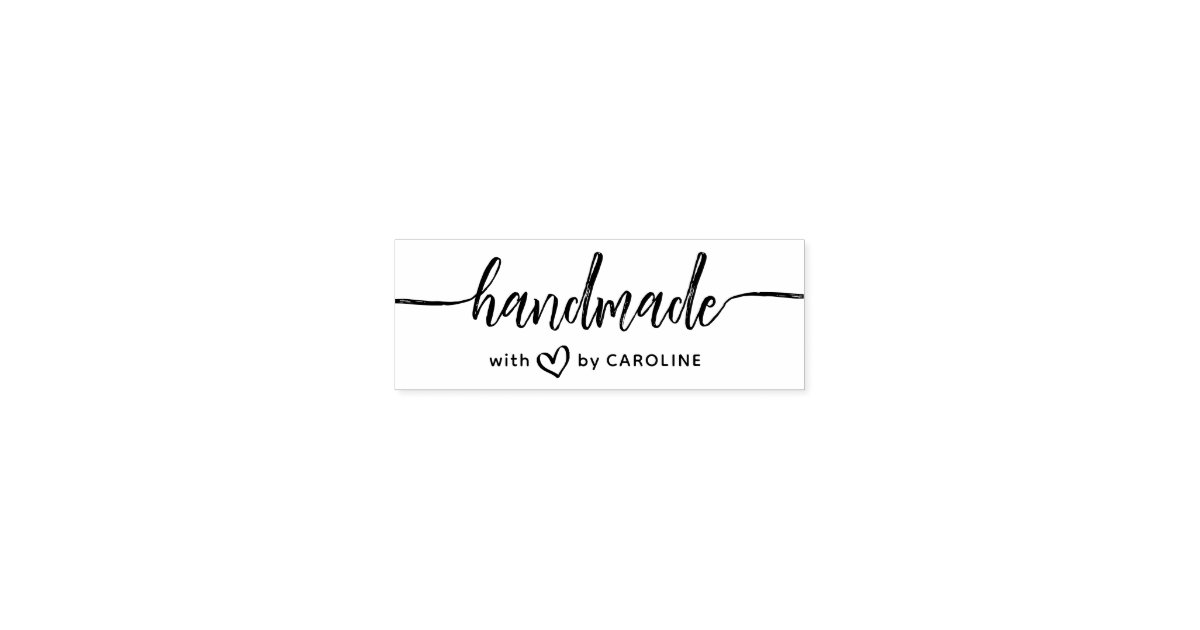 rustic script handmade self-inking stamp | Zazzle