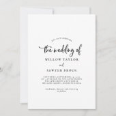 Rustic Script The Wedding Of Invitation | Zazzle