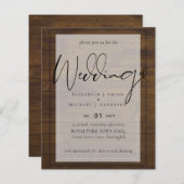 Rustic Script Typography Budget Wedding | Zazzle