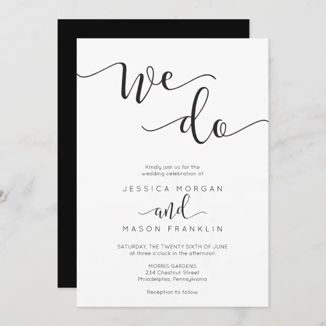 Rustic Script Wedding Invitation | Zazzle