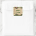 Rustic Season’s Greetings Square Sticker | Zazzle