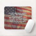 Rustic Second Amendment Typography US Flag Mouse Pad | Zazzle