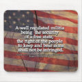 Rustic Second Amendment Typography US Flag Mouse Pad | Zazzle