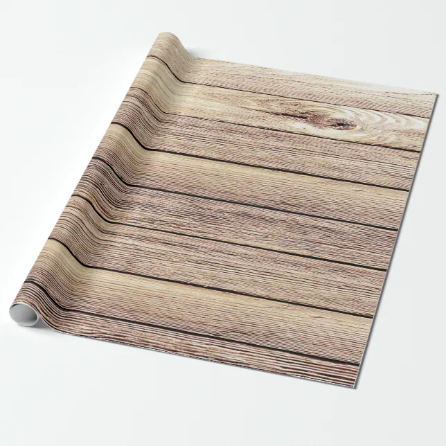 Rustic Shabby Chic Birch Wood Wrapping Paper | Zazzle