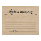 Share A Memory Sympathy, Memorial Note Card | Zazzle.com