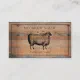 Rustic Sheep Shiplap Barn Wood Custom Farm Logo Business Card | Zazzle