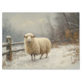 Rustic Sheep Winter Landscape Decoupage Tissue Paper | Zazzle