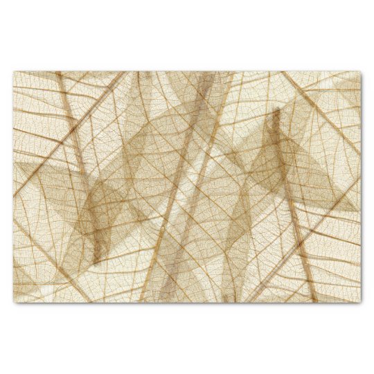 Rustic Sheer Cream Lace Leaves Tissue Paper | Zazzle.com