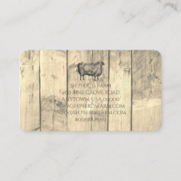 Rustic Shiplap Sheep Barn Wood Custom Farm Logo Business Card | Zazzle