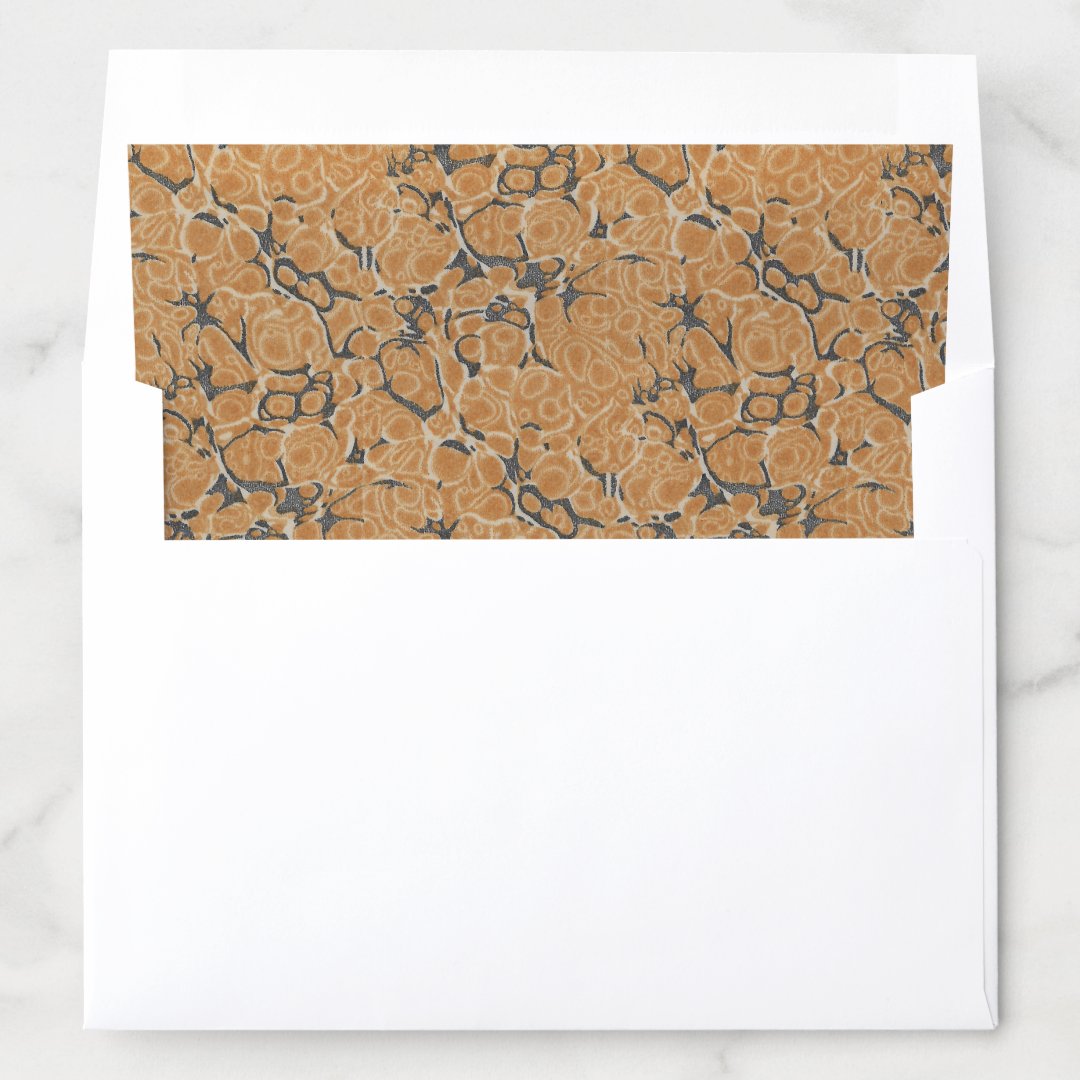 Rustic Sienna Marbled Paper Envelope Liner | Zazzle