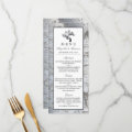 Rustic Silver Birch Tree Wedding Menu | Zazzle