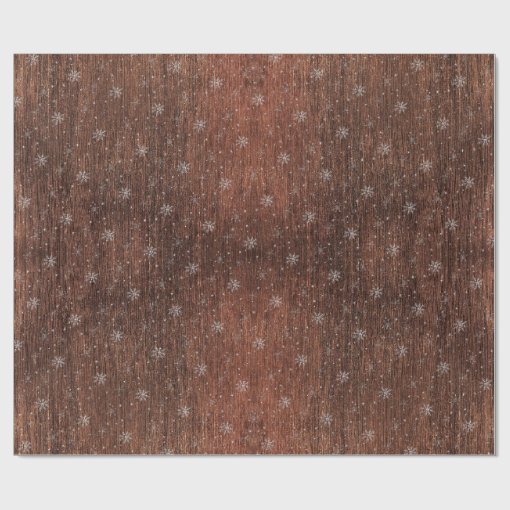 Rustic Snowflake Christmas Wrapping Paper | Zazzle