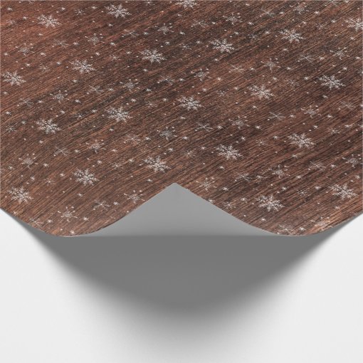 Rustic Snowflake Christmas Wrapping Paper | Zazzle