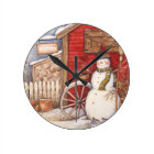 Snowman Clock | Zazzle.com