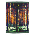 Rustic snowy winter forest tree lamp shade | Zazzle