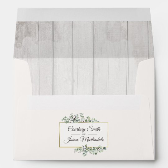 Rustic Southern Cotton Boll Botanical Invitation Envelope | Zazzle.com