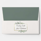 Rustic Southern Cotton Boll Botanical Invitation Envelope | Zazzle