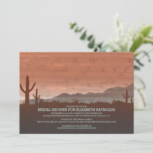 Rustic Southwestern Bridal Shower Invitations | Zazzle