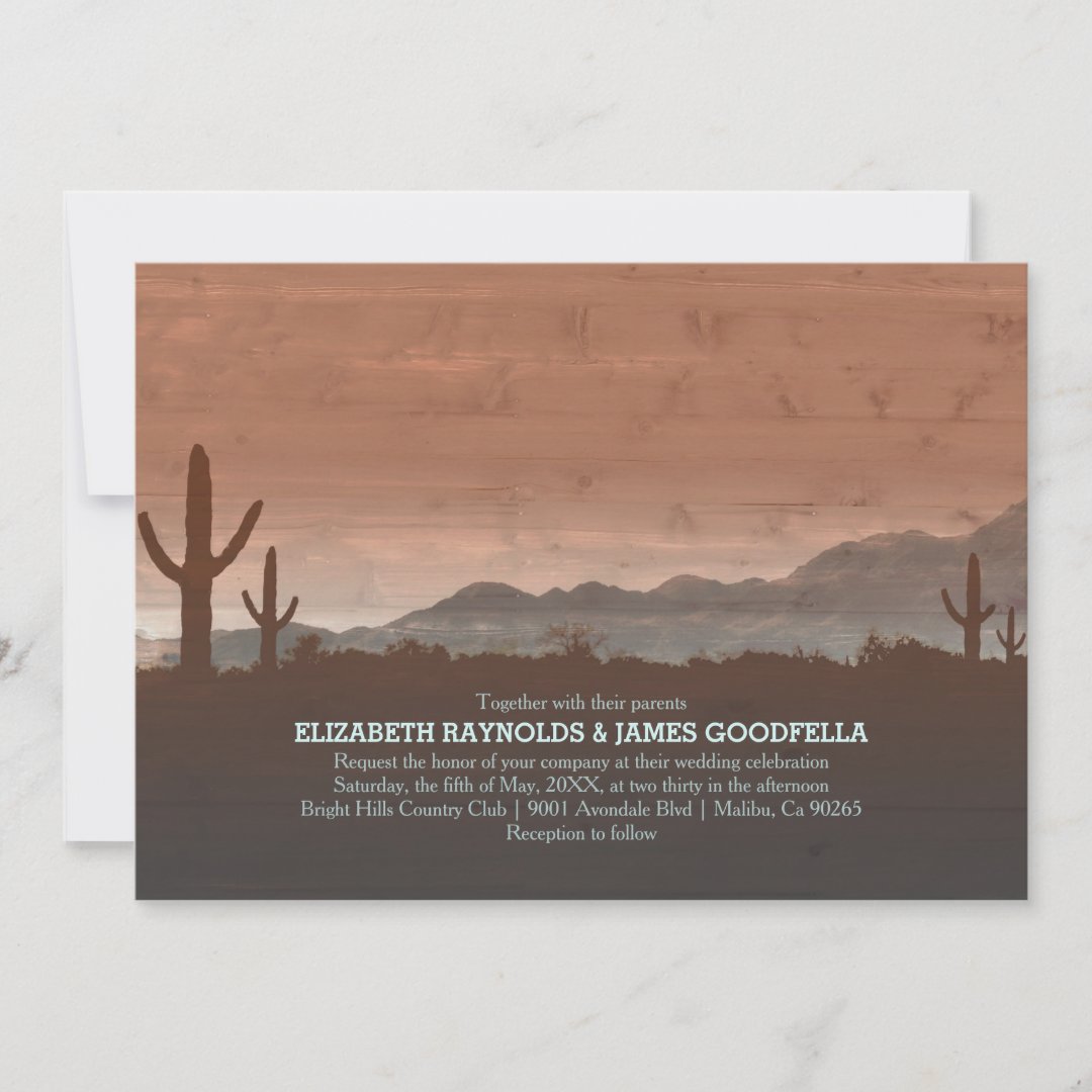 Rustic Southwestern Wedding Invitations | Zazzle