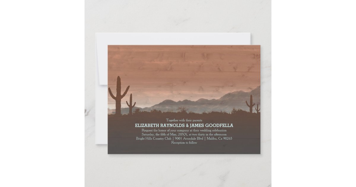 Rustic Southwestern Wedding Invitations | Zazzle