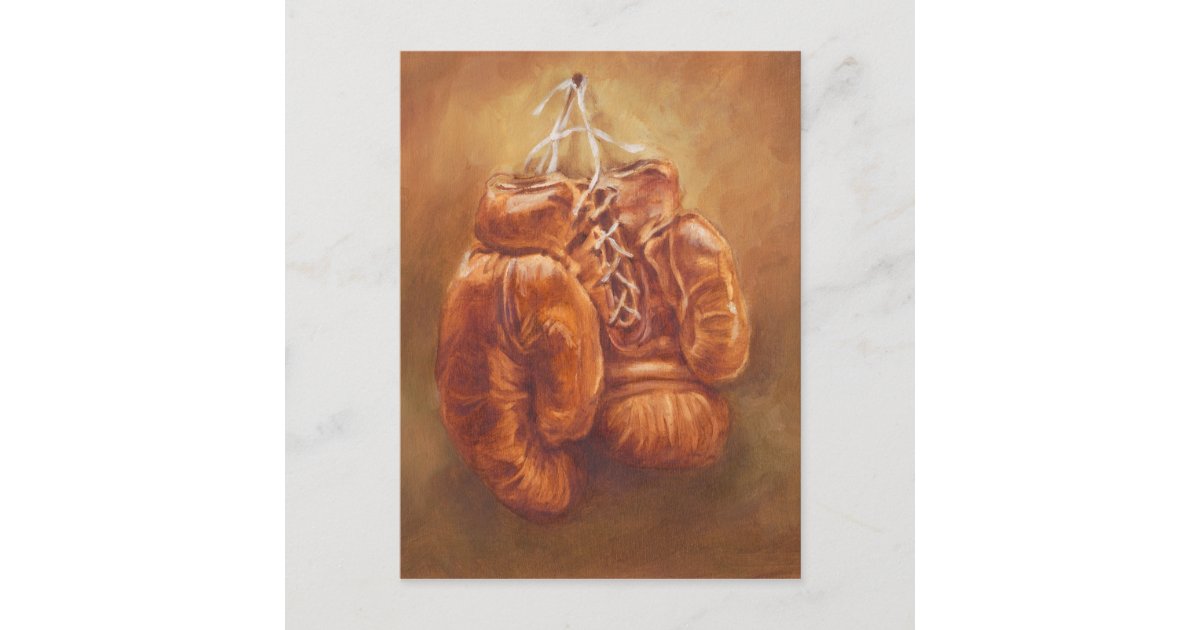 Rustic Sports | Boxing Glove Postcard | Zazzle