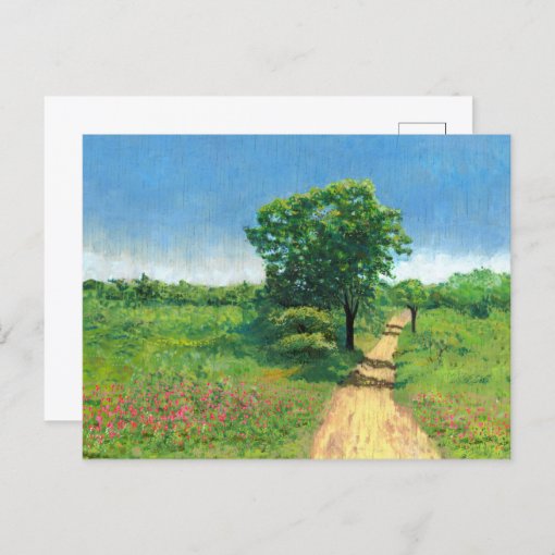 Rustic Spring Landscape Postcard | Zazzle