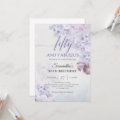 Rustic spring purple flowers fifty and fabulous invitation | Zazzle