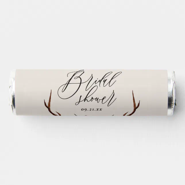 Rustic stag watercolor floral bridal shower favor | Zazzle