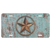 Rustic Star (Blue) License Plate | Zazzle