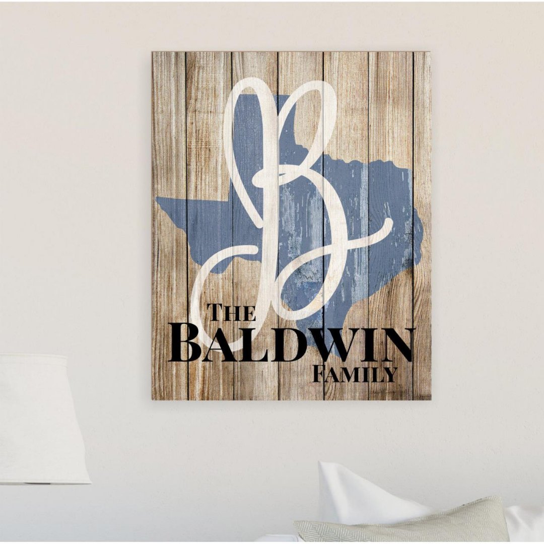 Rustic State Shape Family Name Wood Sign 16x20 | Zazzle