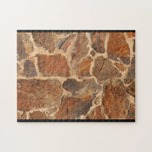 Rustic Stone Wall Structure Geology Challenge Jigsaw Puzzle | Zazzle
