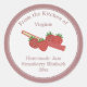 Rustic Strawberry Rhubarb Jam Kraft Label Sticker | Zazzle