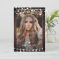 Rustic String Lights Grad Cap Photo Graduation Announcement | Zazzle
