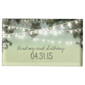 rustic string lights wedding card holder | Zazzle