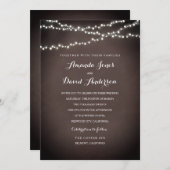 Rustic String Lights Wedding Invitation | Zazzle
