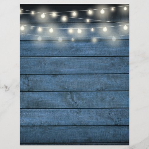 Rustic String Lights Wedding Schedule Timeline | Zazzle