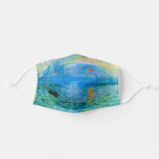 Rustic Stylish Blue Sunrise Fishing Boat Seascape Adult Cloth Face Mask ...
