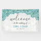 Rustic Succulent Floral Barn Wood Wedding Welcome Banner | Zazzle