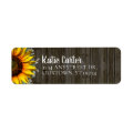 Rustic Sunflower Address Label | Zazzle