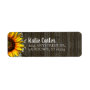 Rustic Sunflower Address Label | Zazzle