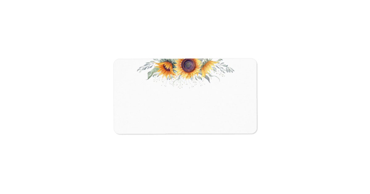 Rustic Sunflower Bloom | Blank Label | Zazzle