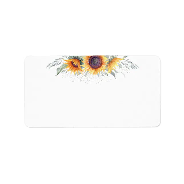 Rustic Sunflower Bloom | Blank Label | Zazzle
