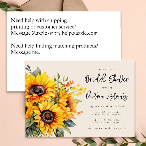 Rustic Sunflower Bridal Shower Invitation | Zazzle