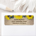 Rustic Sunflower Butterflies Label | Zazzle
