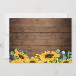Rustic Sunflower Eucalyptus Floral Photo Wedding Save The Date | Zazzle