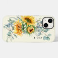 Rustic Sunflower Eucalyptus Greenery Personalized Case-Mate iPhone Case ...