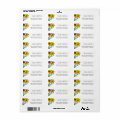 Rustic Sunflower Eucalyptus Leaves Return Address Label | Zazzle
