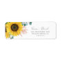 Rustic Sunflower Eucalyptus Return Address Label | Zazzle