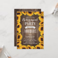 Rustic Sunflower Floral Framed Retirement Party Invitation | Zazzle